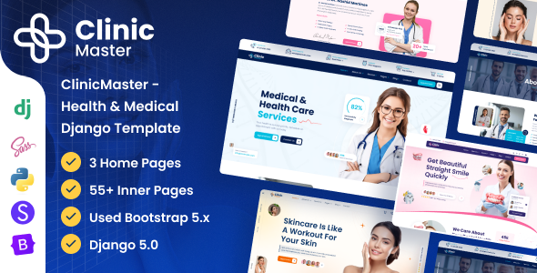ClinicMaster - Health & Medical Django Template