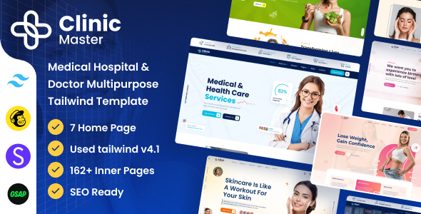 ClinicMaster - Fat Loss & Wellness Tailwind CSS Template | DexignZone